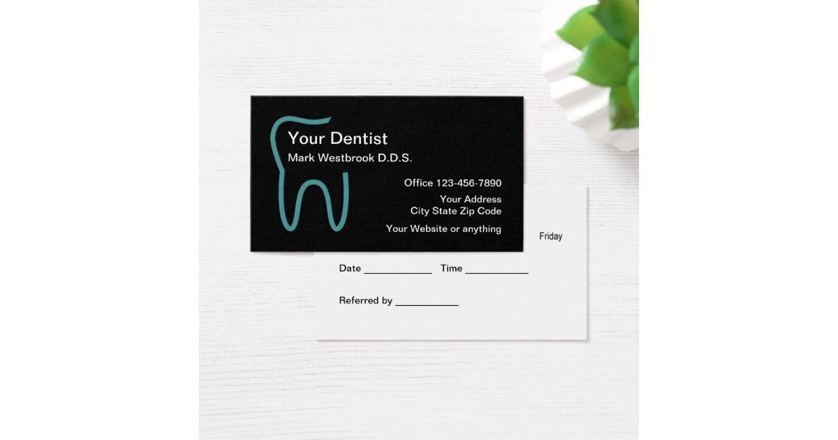 Dentist Appointment Business Cards | Zazzle