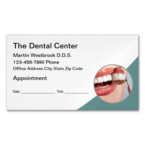 Dentist Appointment Reminder Business Card Magnets | Zazzle