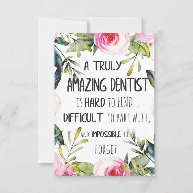 Dentist appreciation Doctor Thank you Gift Quote | Zazzle