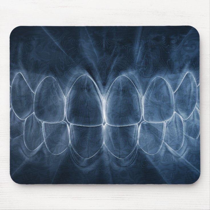 Dentist Blue Teeth Bite Mousepad | Zazzle