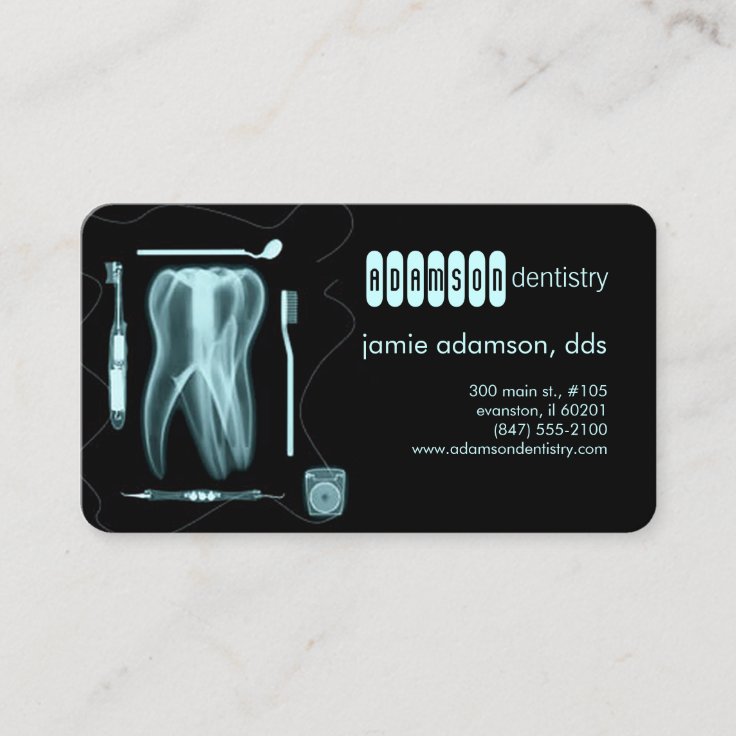 dentist business card | Zazzle