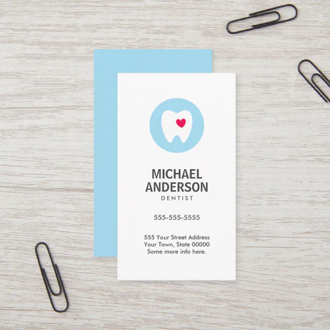 Dentist business card, modern and minimal dental business card | Zazzle
