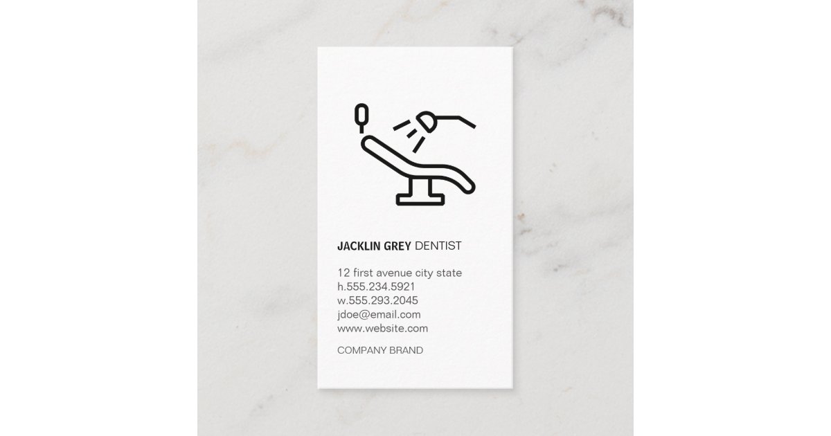 Dentist Chair Business Card | Zazzle