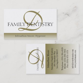 Dentist DDS Dental Office Oral Surgeon Script Business Card | Zazzle