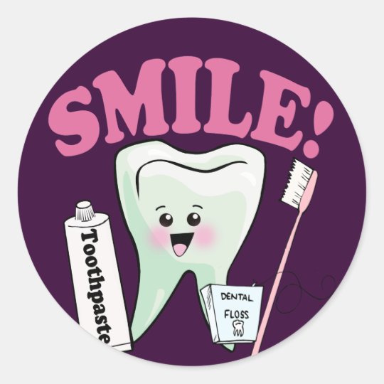 Dentist Dental Hygienist Classic Round Sticker | Zazzle.com