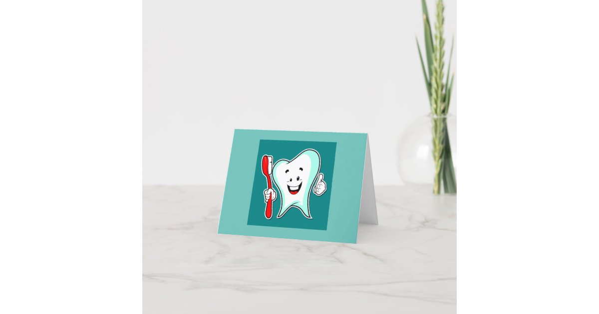 Dentist Happy Tooth Thank You Card | Zazzle