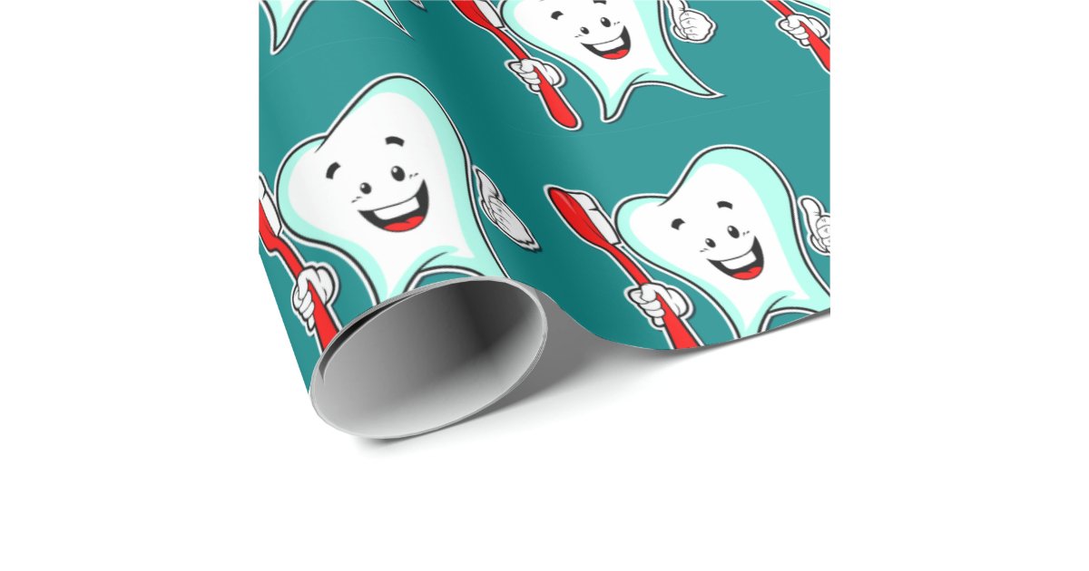 Dentist Happy Tooth Wrapping Paper | Zazzle