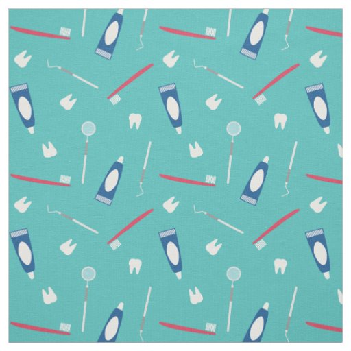 Dentist Instruments Seamless Pattern Fabric | Zazzle