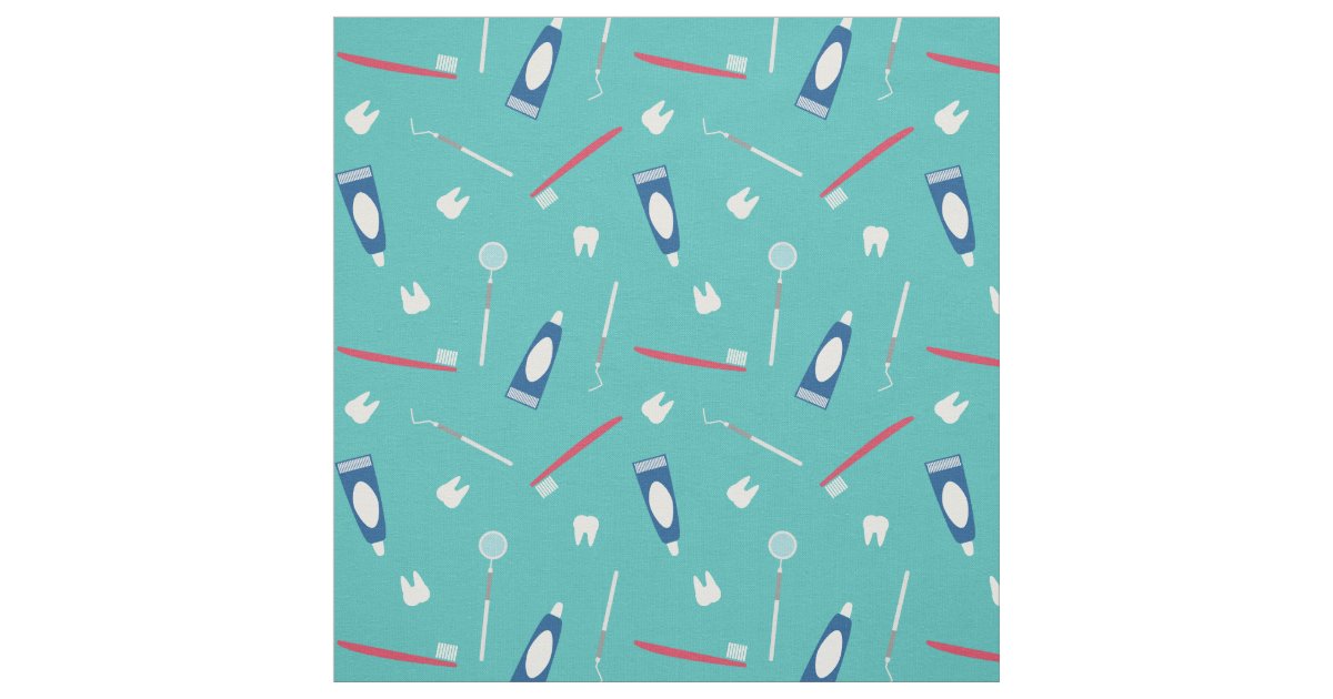 Dentist Instruments Seamless Pattern Fabric | Zazzle