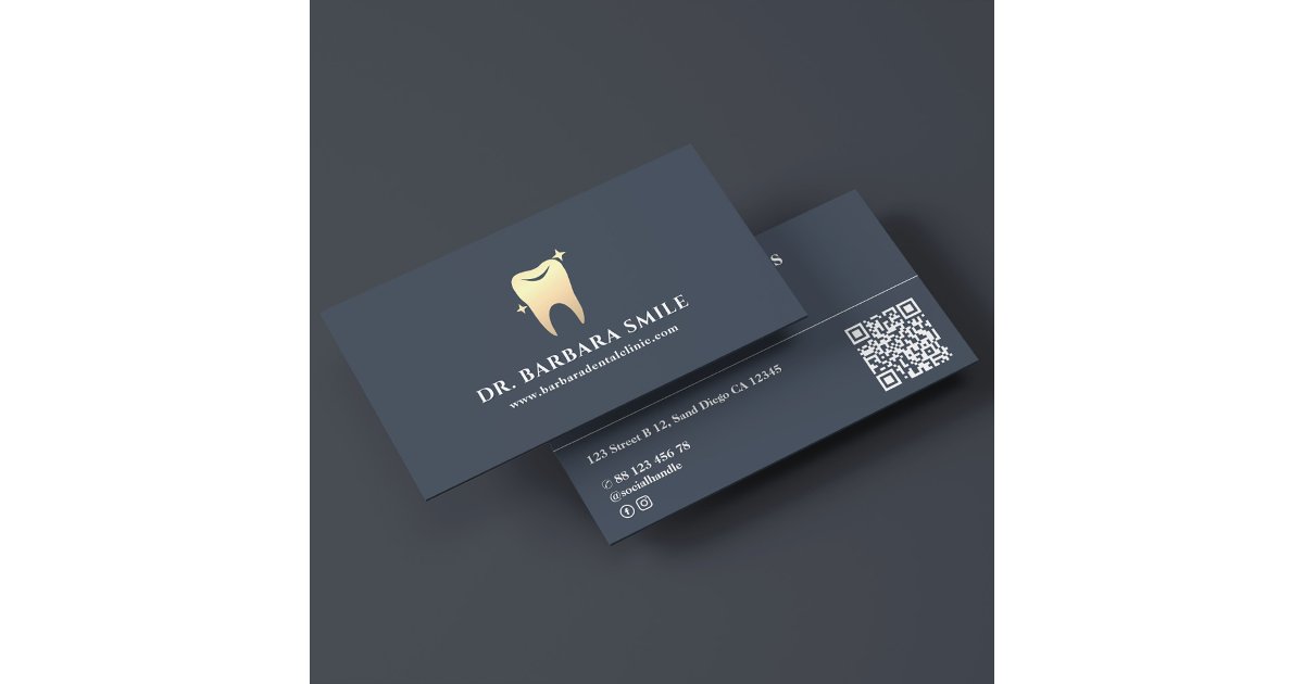 Dentist Minimal Orthodontist Charcoal Appointment Business Card | Zazzle