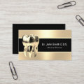 Dentist Modern Gold 3D Tooth Dental Care Business Card | Zazzle