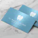 Dentist Modern Sparkle Tooth Logo Blue Dental Care Business Card | Zazzle