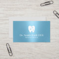 Dentist Modern Sparkle Tooth Logo Blue Dental Care Business Card | Zazzle