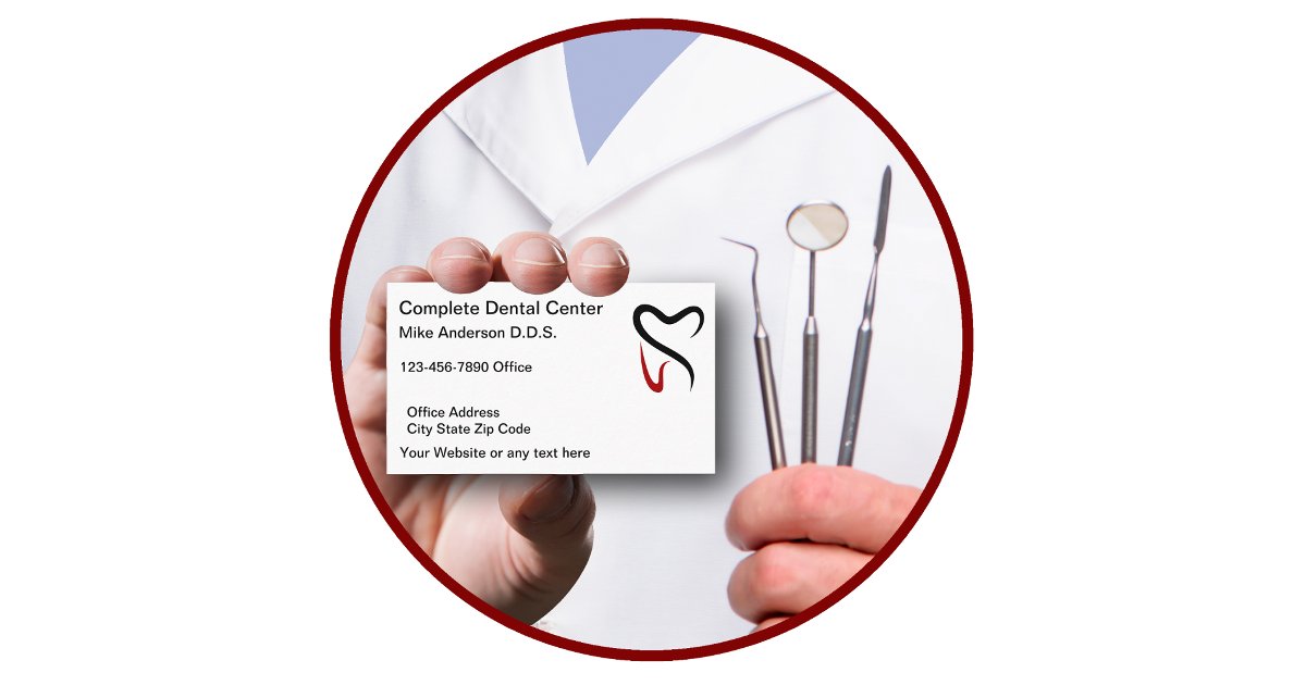 Dentist Office Custom Business Cards Template | Zazzle