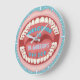 Dentist Office Novelty Mouth Teeth Dental | Custom Large Clock | Zazzle