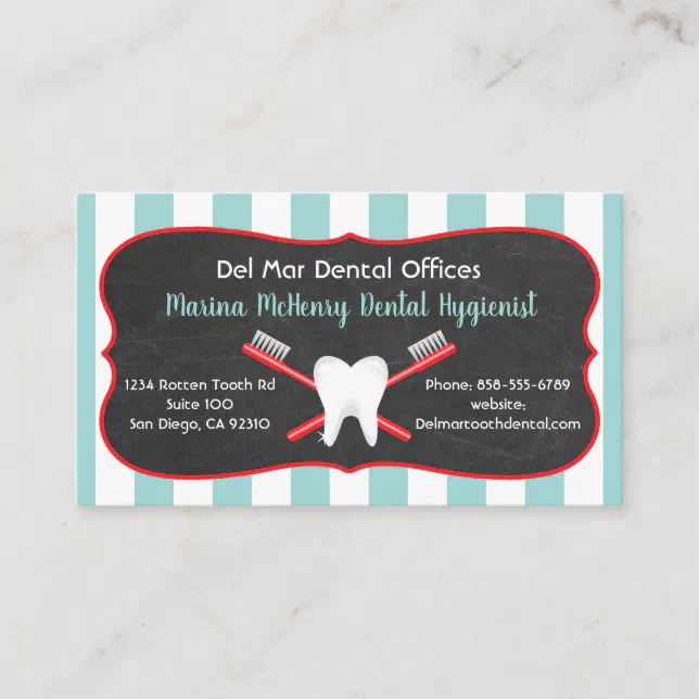 Dentist or Dental Hygienist Business cards | Zazzle