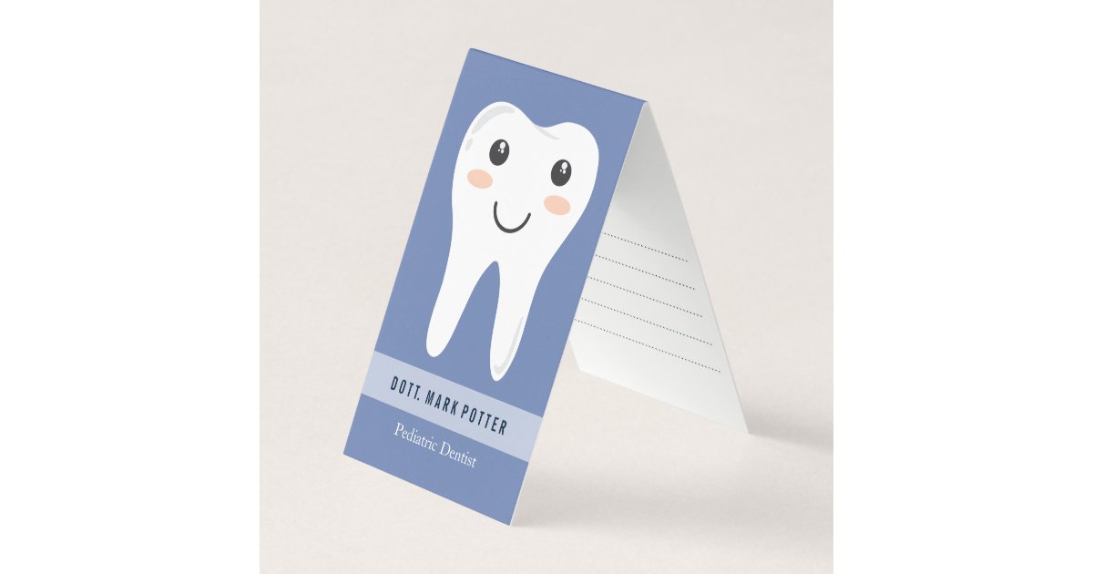 Dentist smiling tooth appointment card | Zazzle