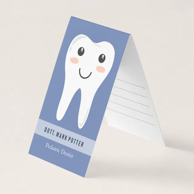Dentist smiling tooth appointment card | Zazzle