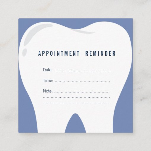 Dentist smiling tooth square business card | Zazzle