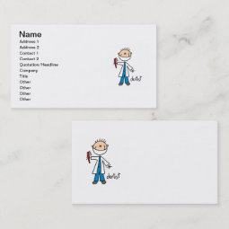 Dentist Stick Figure Business Card | Zazzle