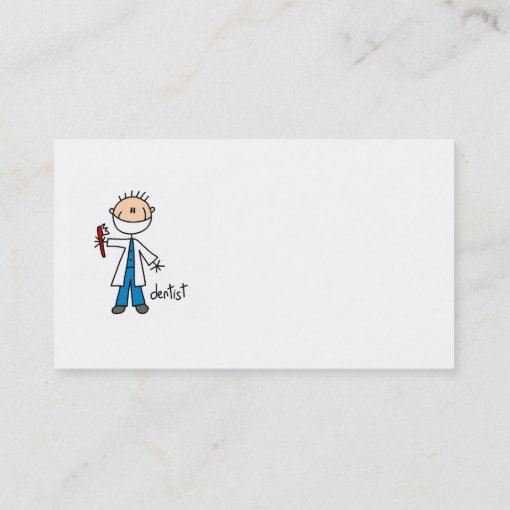 Dentist Stick Figure Business Card | Zazzle