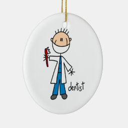 Dentist Stick Figure Ceramic Ornament | Zazzle