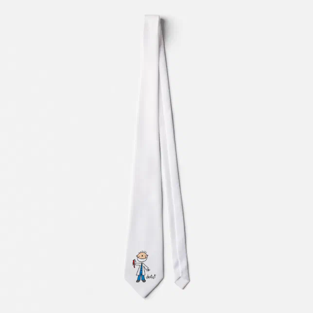 Dentist Stick Figure Neck Tie | Zazzle