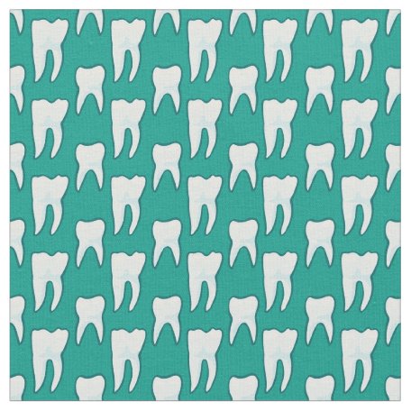 Happy Brushing Teeth Pattern Fabric | Zazzle