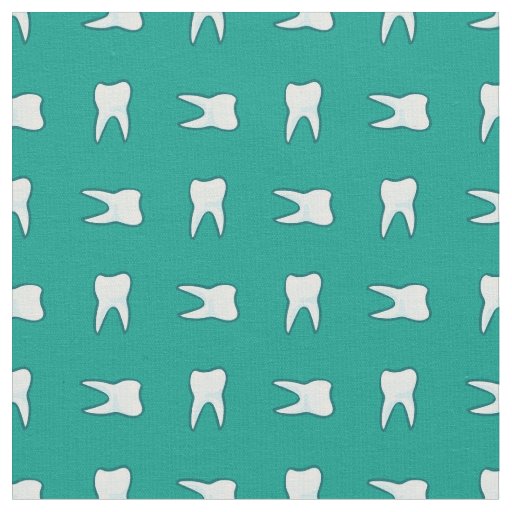 Dentist Teeth Orthodontist Pattern Fabric | Zazzle