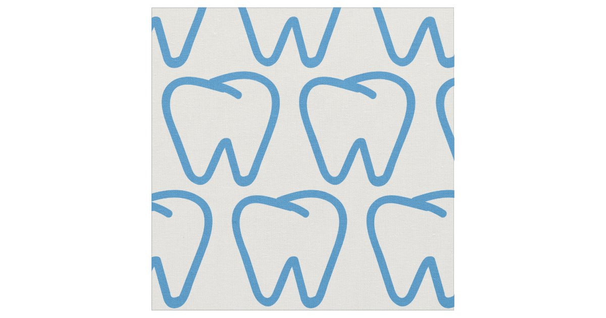 Dentist Teeth Orthodontist Pattern Fabric | Zazzle