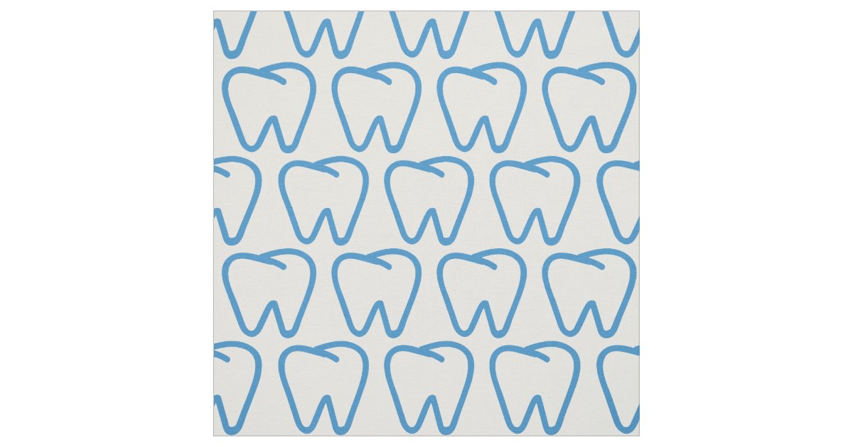 Dentist Teeth Orthodontist Pattern Fabric | Zazzle