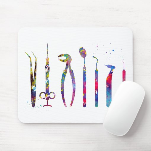 Dentist Tools Mouse Pad | Zazzle
