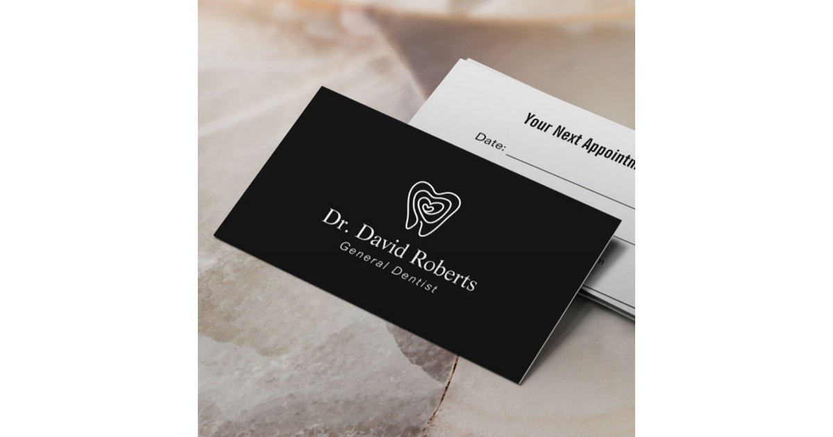 Dentist Tooth Fingerprint Logo Dental Appointment | Zazzle