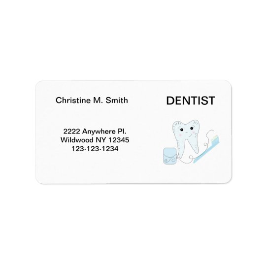 Dentist Tooth Label | Zazzle.com