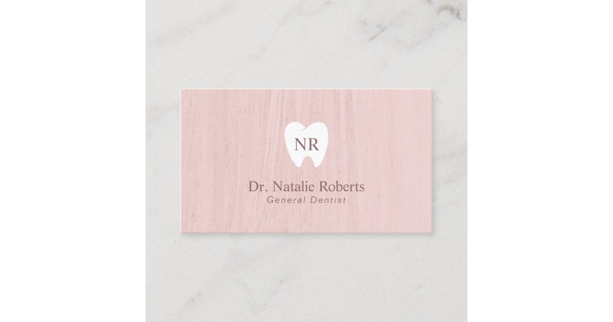 Dentist Tooth Logo Blush Pink Dental Appointment | Zazzle