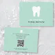 Dentist Tooth Logo Dentistry QR Code Social Media Business Card | Zazzle