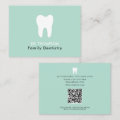 Dentist Tooth Logo Dentistry QR Code Social Media Business Card | Zazzle