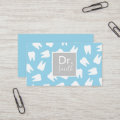 Dentist Tooth Pattern Elegant Blue Dental Care Business Card | Zazzle