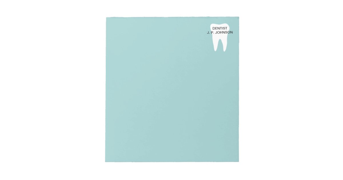 Dentistry notepad for dental office or clinic | Zazzle