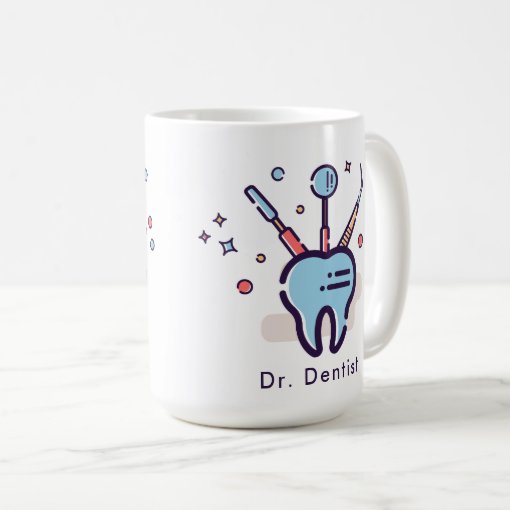 Dentist's Dental Tools and Tooth Coffee Mug | Zazzle