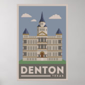 Denton Texas Courthouse Poster | Zazzle