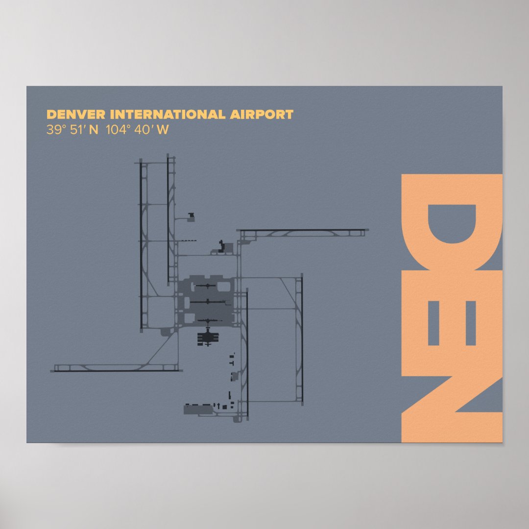 Denver Airport (DEN) Diagram Poster | Zazzle