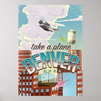 Denver Colorado Cartoon travel poster | Zazzle
