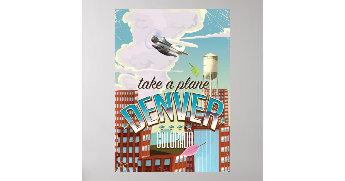 Denver Colorado Cartoon travel poster | Zazzle