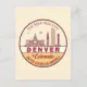 Denver Colorado City Skyline Emblem Postcard | Zazzle