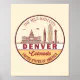 Denver Colorado City Skyline Emblem Poster | Zazzle