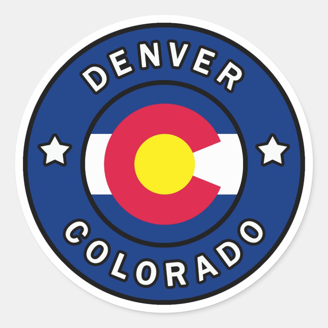 Denver Colorado Classic Round Sticker | Zazzle
