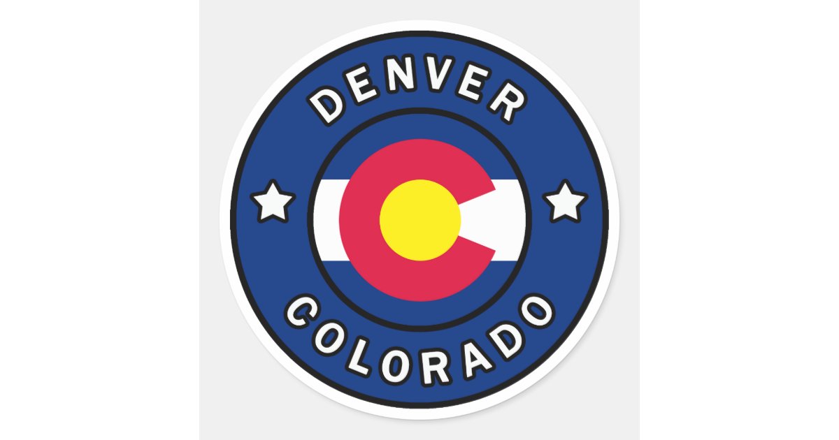 Denver Colorado Classic Round Sticker | Zazzle