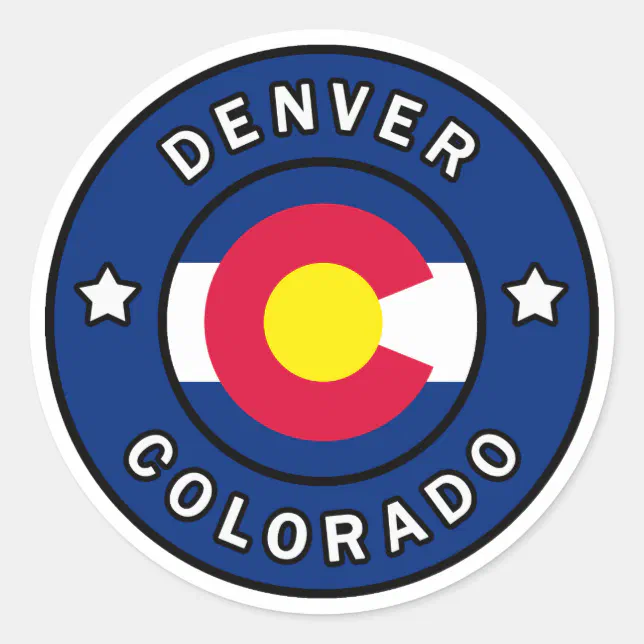 Denver Colorado Classic Round Sticker | Zazzle