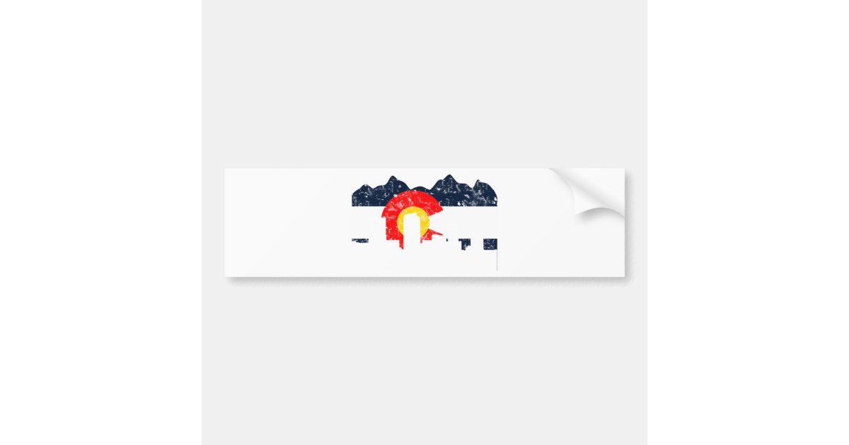 Denver Colorado Flag Bumper Sticker | Zazzle